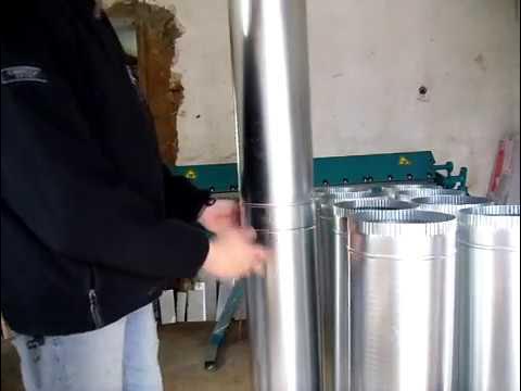 Оцинкованная труба для дымохода. - YouTube