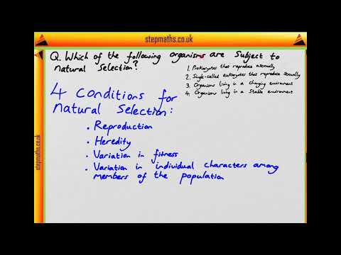 IMAT 2011 - Q55 - Bio - Organisms Subject To Natural Selection - Worked Solution
