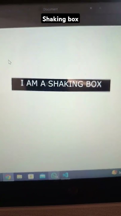 A Shaking Box Using Animation😎 Beginners Coder Coding Webdevelopment Programming Animation