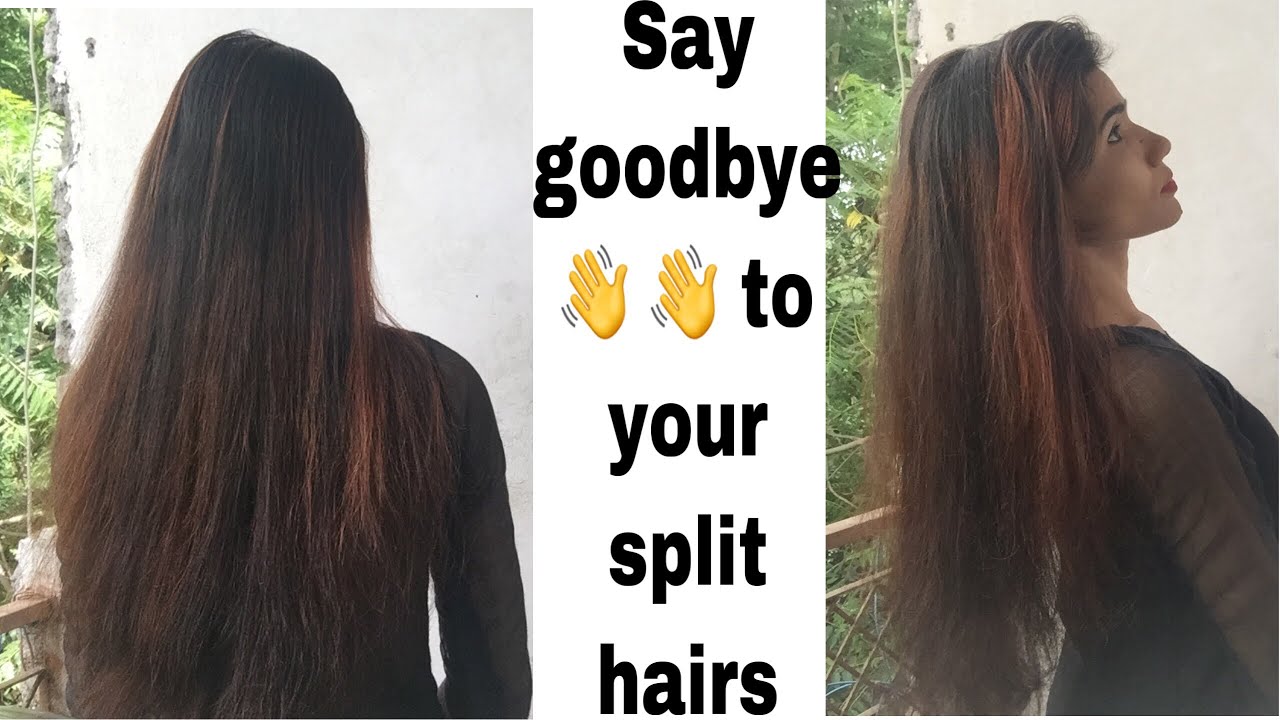 How To Remove Split Hairs At Home - YouTube