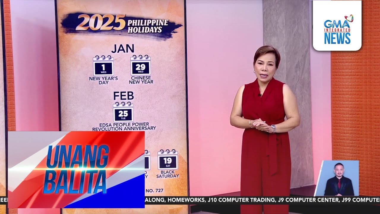 2025 Philippine Holidays | Unang Balita - YouTube