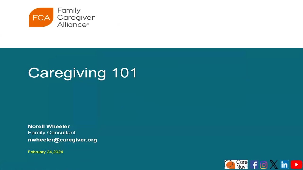 Caregiving 101 - YouTube