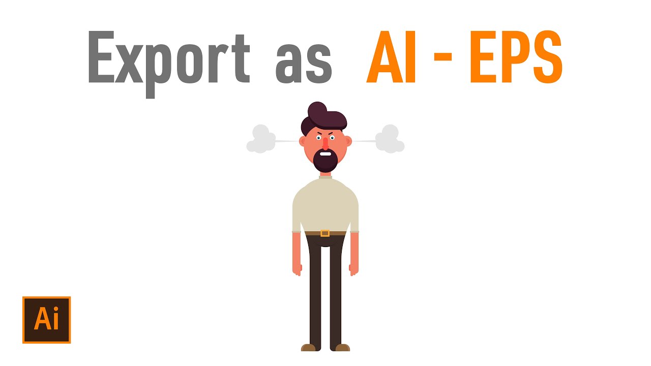 How to Save a File as AI and EPS Format in Adobe Illustrator - YouTube