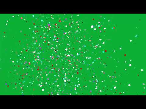 Colorful Confetti Explosion on Green Screen Background | 4K | FREE TO USE