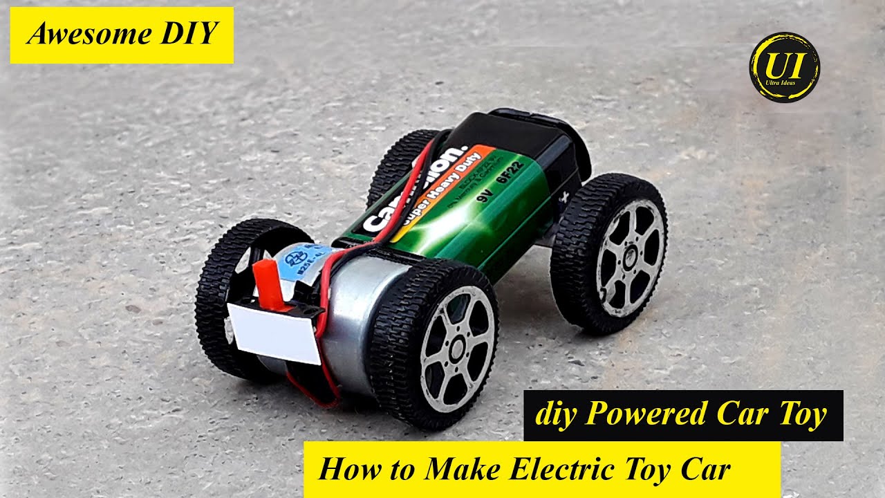 How to make a Powerful Electric Car toy - Ultra Ideas - YouTube
