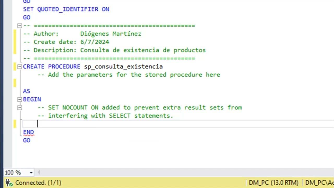 Creando Consultas Con Procedimientos Almacenados (Parte 1) - YouTube