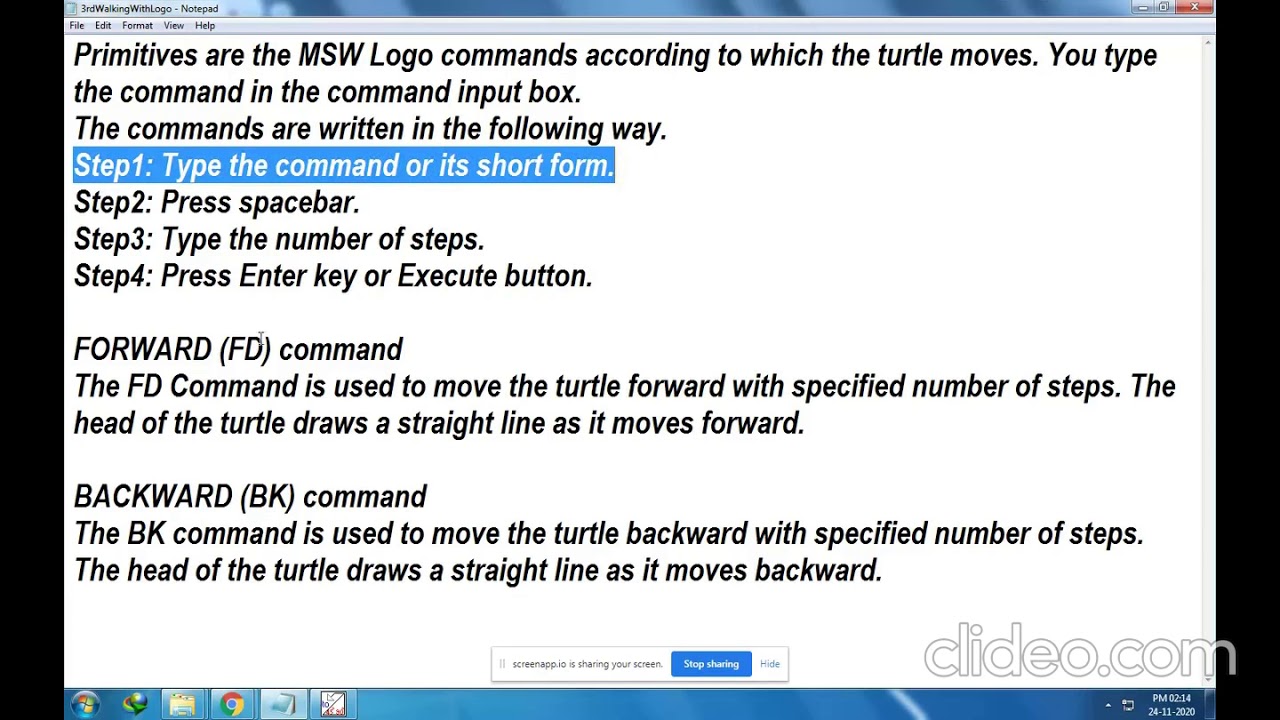 IGCSE ICT Class 3 - Walking with MSW Logo turtle (part 1) - YouTube