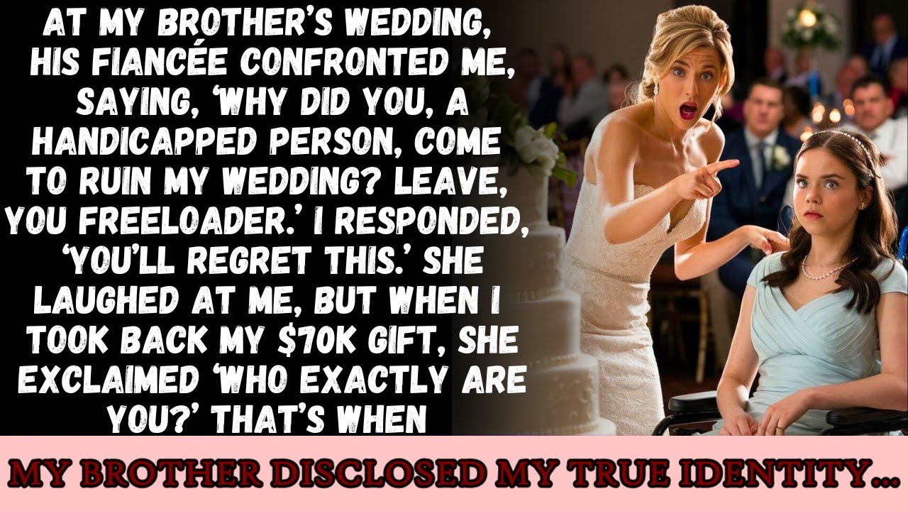 At my brother's wedding, his fiancée ejected me, but she was shocked when I revealed who I was ...