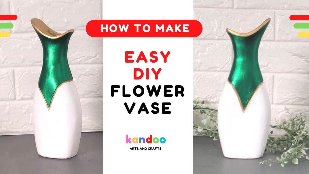 Easy DIY flower vase making. DIY vase making at home. - YouTube