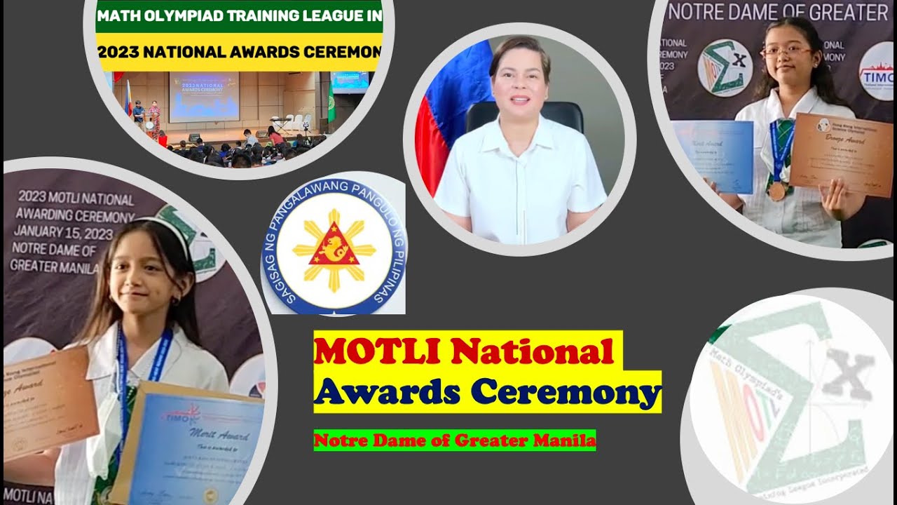 Math Olympiad Training League Inc. National Awards Ceremony, VP Sara ...