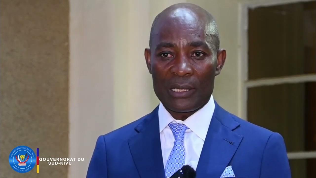 🌍 RDC SUD-KIVU: POINT DE PRESSE DU GOUVERNEUR DE PROVINCE DU SUD-KIVU,PROFESSEUR JEAN-JACQUES ...