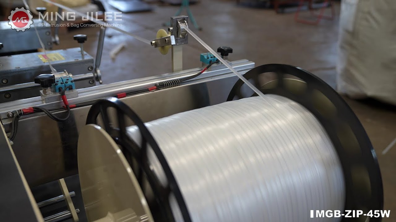 Zipper Rewinding Machine with Plastic core, MGB-ZIP-45W - YouTube