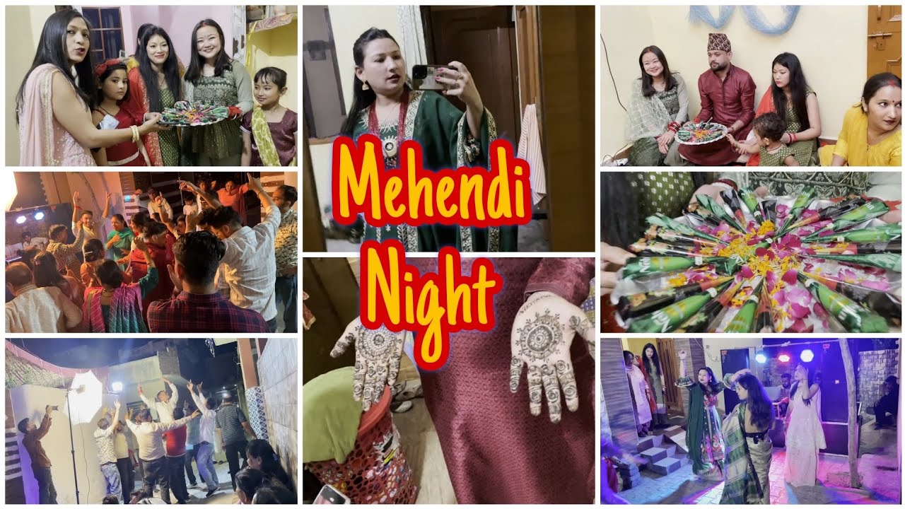 Mehendi and cocktail night 🥰🧿🌺 #mehendi #coctail #fypシ #viral #minivlog ...