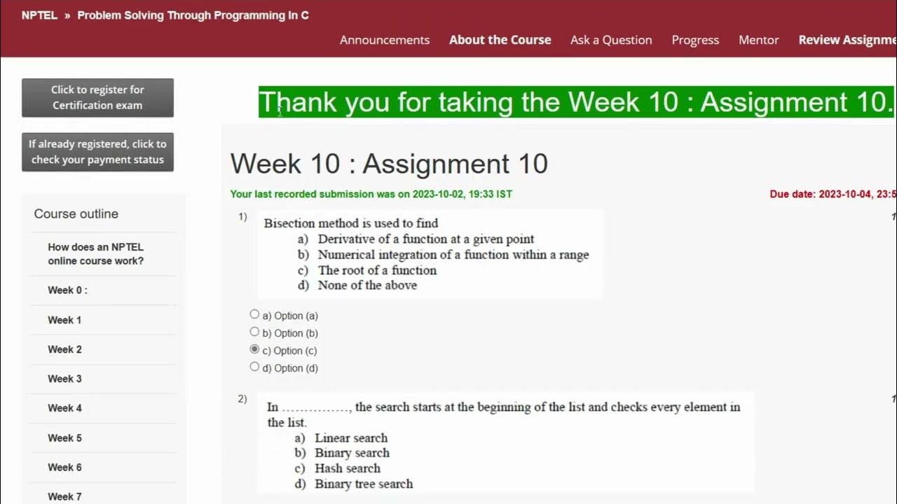 Nptel Problem Solving Through Programming In C Week 10 Nptel 1167