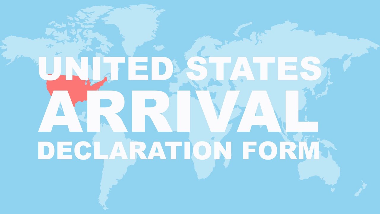 United States Arrival/Declaration Card - How to fill in the form - YouTube