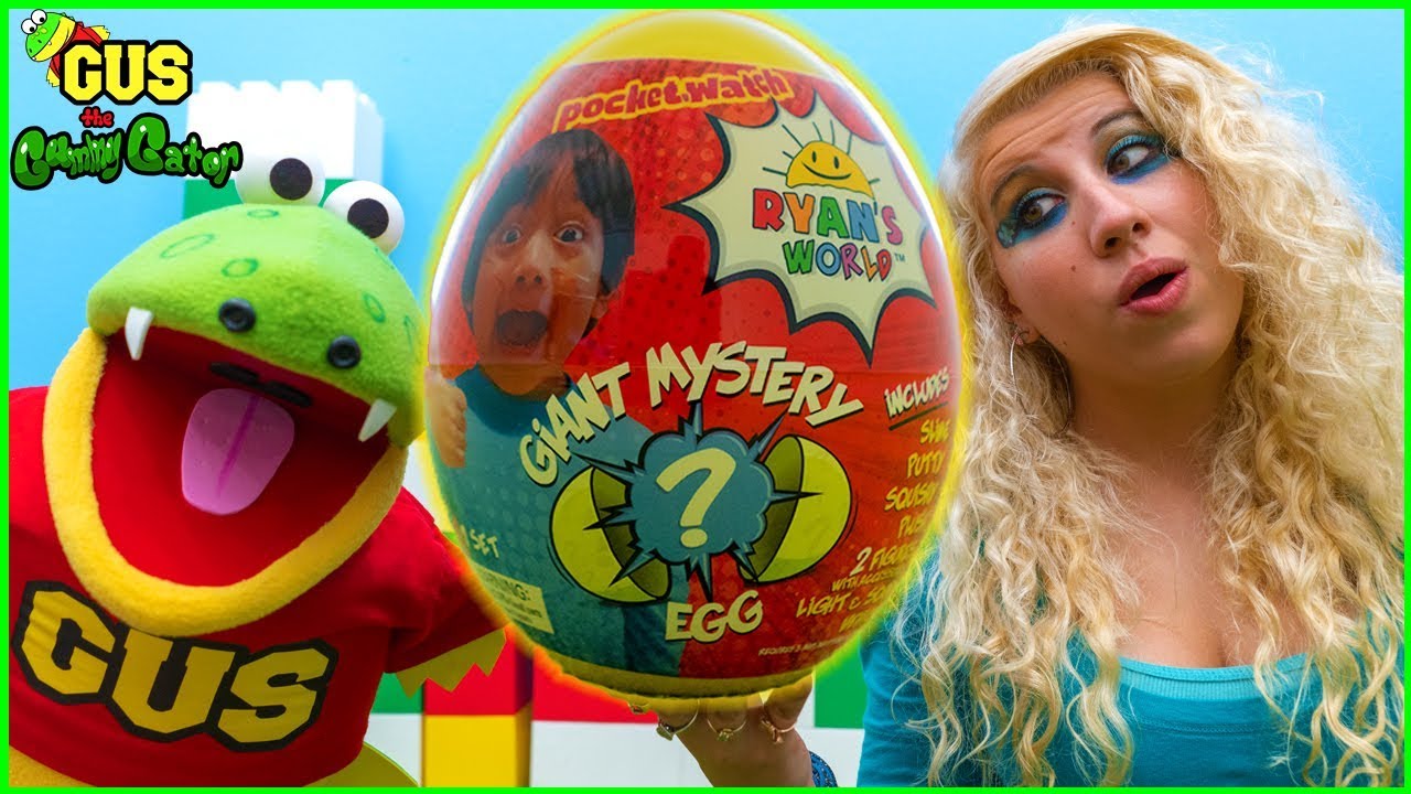 Giant Surprise Egg Opening Ryan ToysReview Ryan's World Toys!! - YouTube
