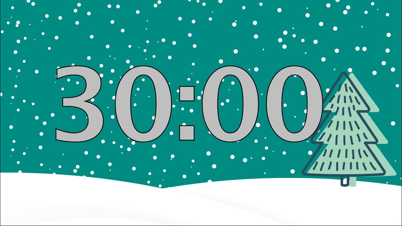 30 Minute Cute Snow and Tree Timer (Bell Alarm at End) - YouTube