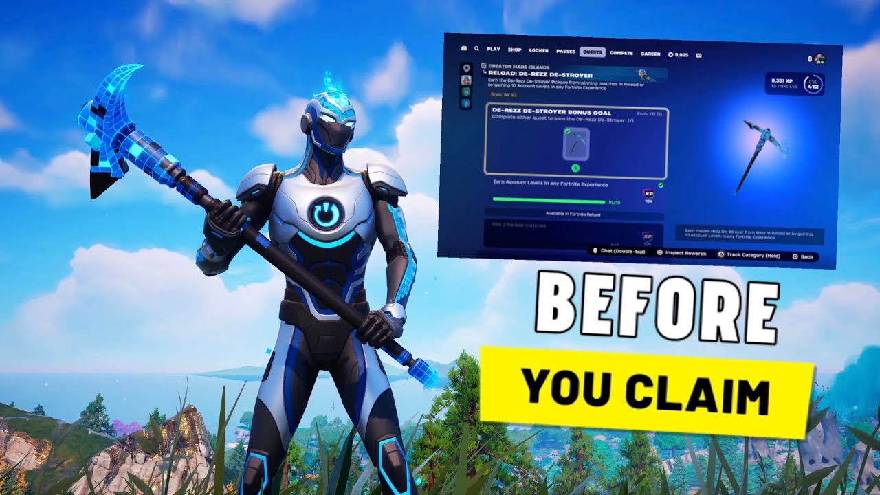 *FREE* DE-REZZ DE-STROYER PICKAXE GAMEPLAY | BEFORE YOU CLAIM - YouTube