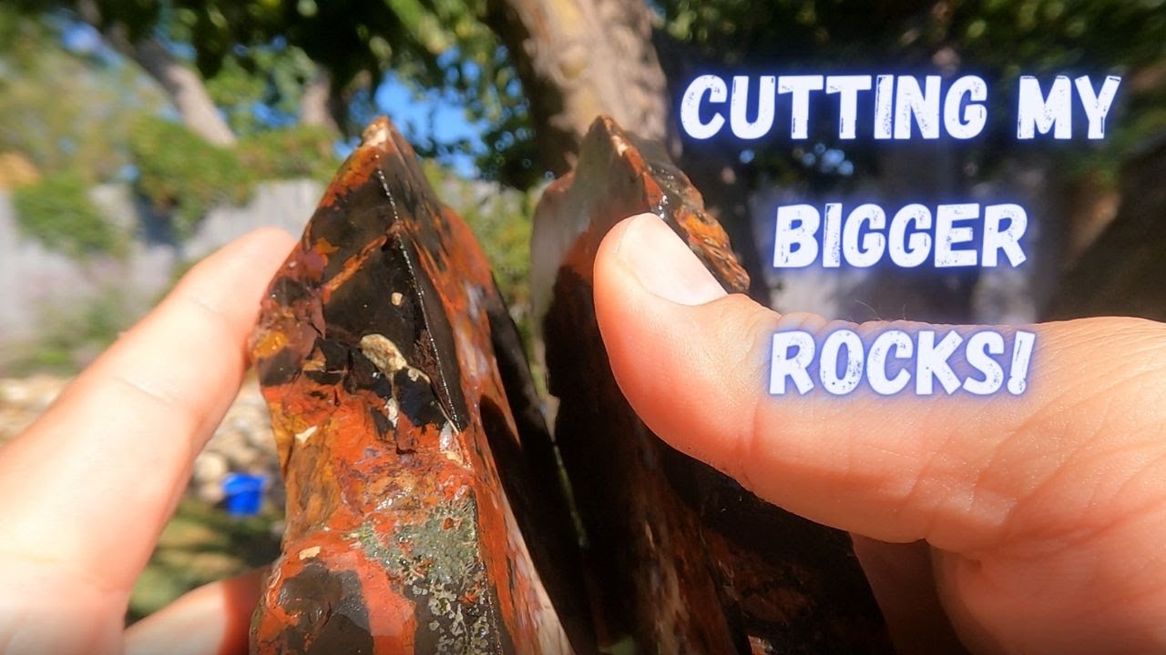 Cutting Open Some of My Larger Rock Specimens! - YouTube