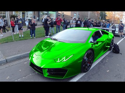 Picking Up Subscriber from High School in LAMBORGHINI!