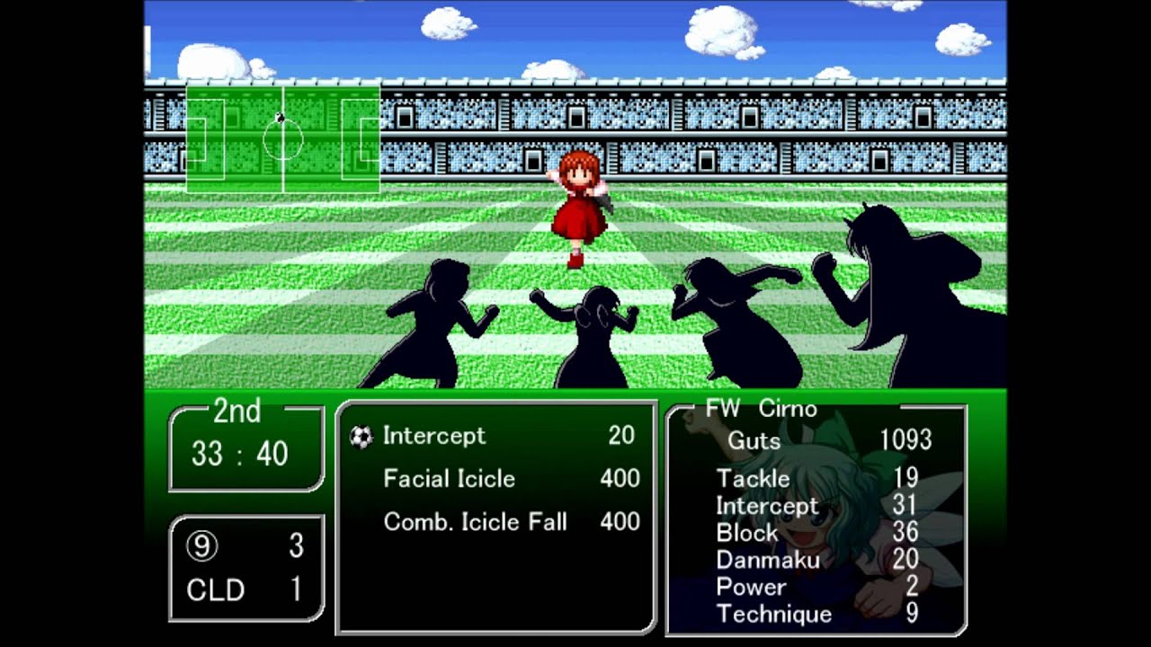 Touhou Soccer Moushuuden: Cirno's Sub-Screnario - YouTube