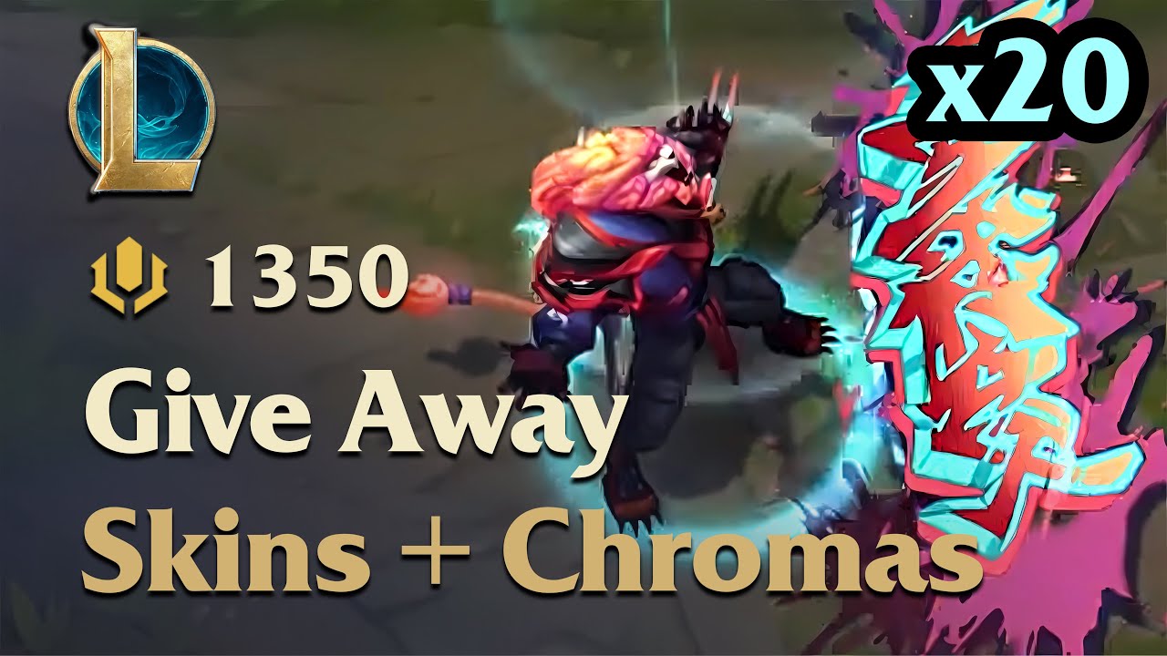GIVE AWAY! 20 Street Demons Rengar + Emerald Chromas - YouTube