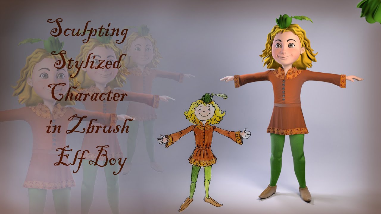 Sculpting Stylized Characters in zbrush - Elf Boy - YouTube