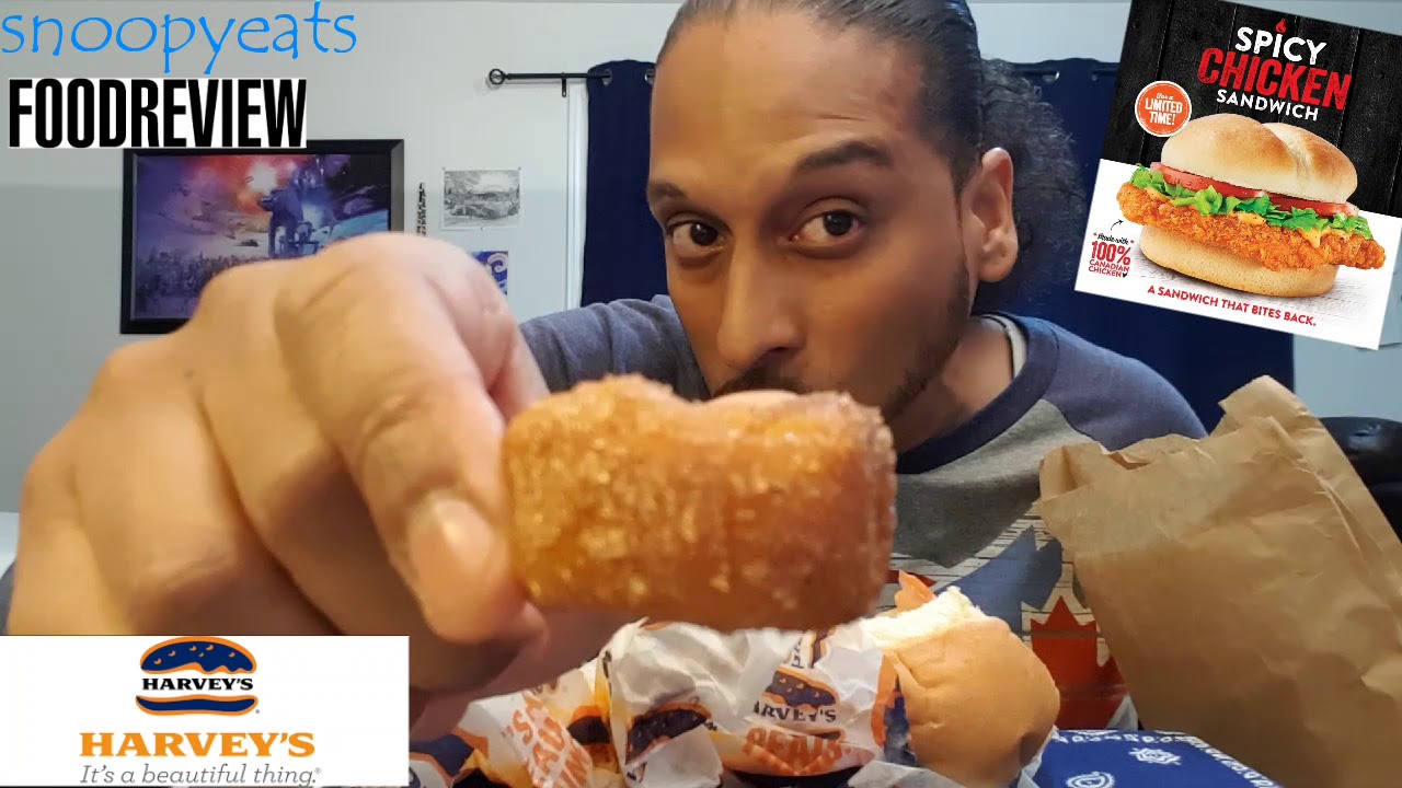 Harvey's New Spicy Chicken Burger | Mukbang | Food Review - YouTube
