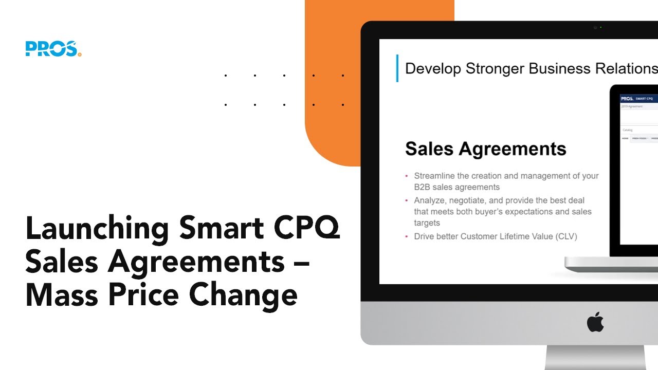 PROS Smart CPQ: Sales Agreements - YouTube
