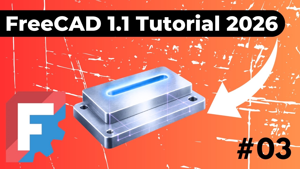 FreeCAD Pocket Tool & External Geometry [FreeCAD Tutorial 2026 - Part 3 ...
