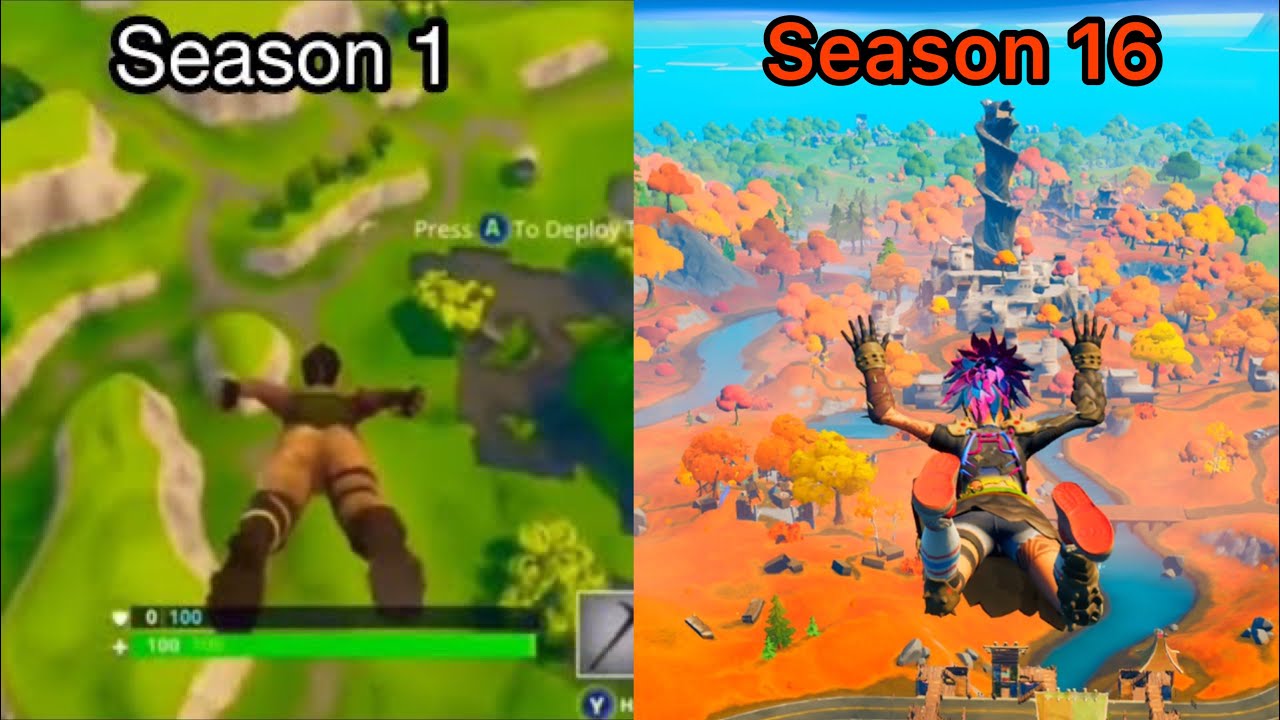 The EVOLUTION of Fortnite: Battle Royale! (Gameplay from Seasons 1-16 ...