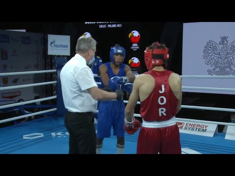 Kielce 2021 Session1B (M56kg) ALI Fahad (JOR) vs VALDEZ JIMENEZ Jose David (COL)