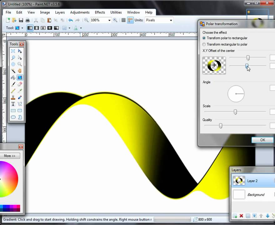 Paint.NET Tutorial Twisted effect - YouTube