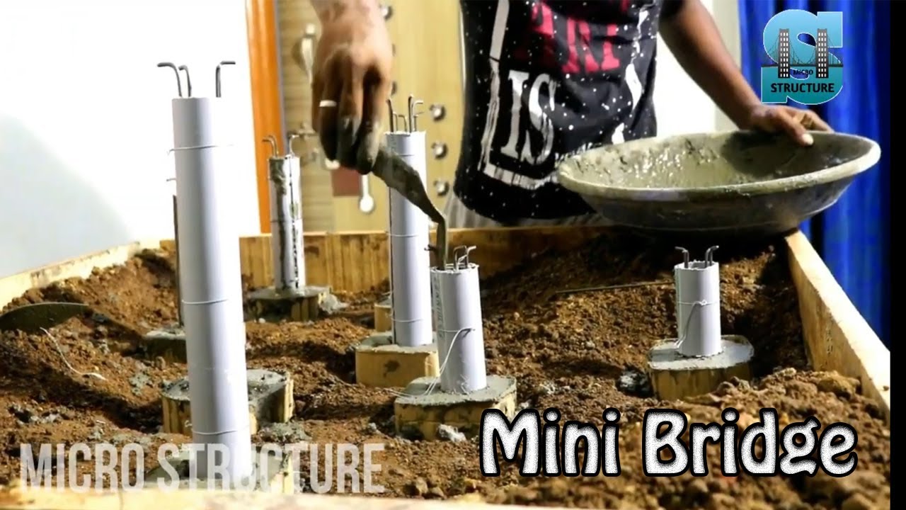 Mini Concrete Bridge Model || Miniature Construction || Micro Structure ...