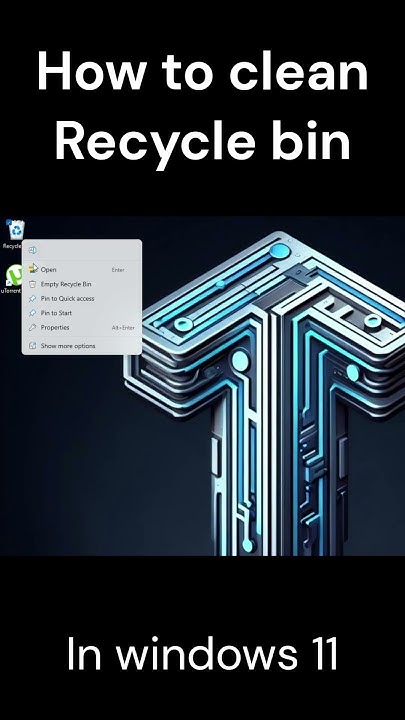 How to clean Recycle bin in Windows 11 - YouTube
