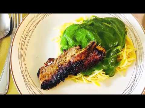 Receta de tallarines verdes Peruanos | spaghetti en salsa verde | Una ...