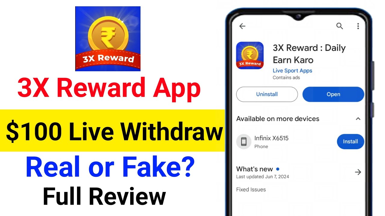 3X Reward Daily Earn Karo App | 3X Reward App Real or Fake | 3X Reward ...