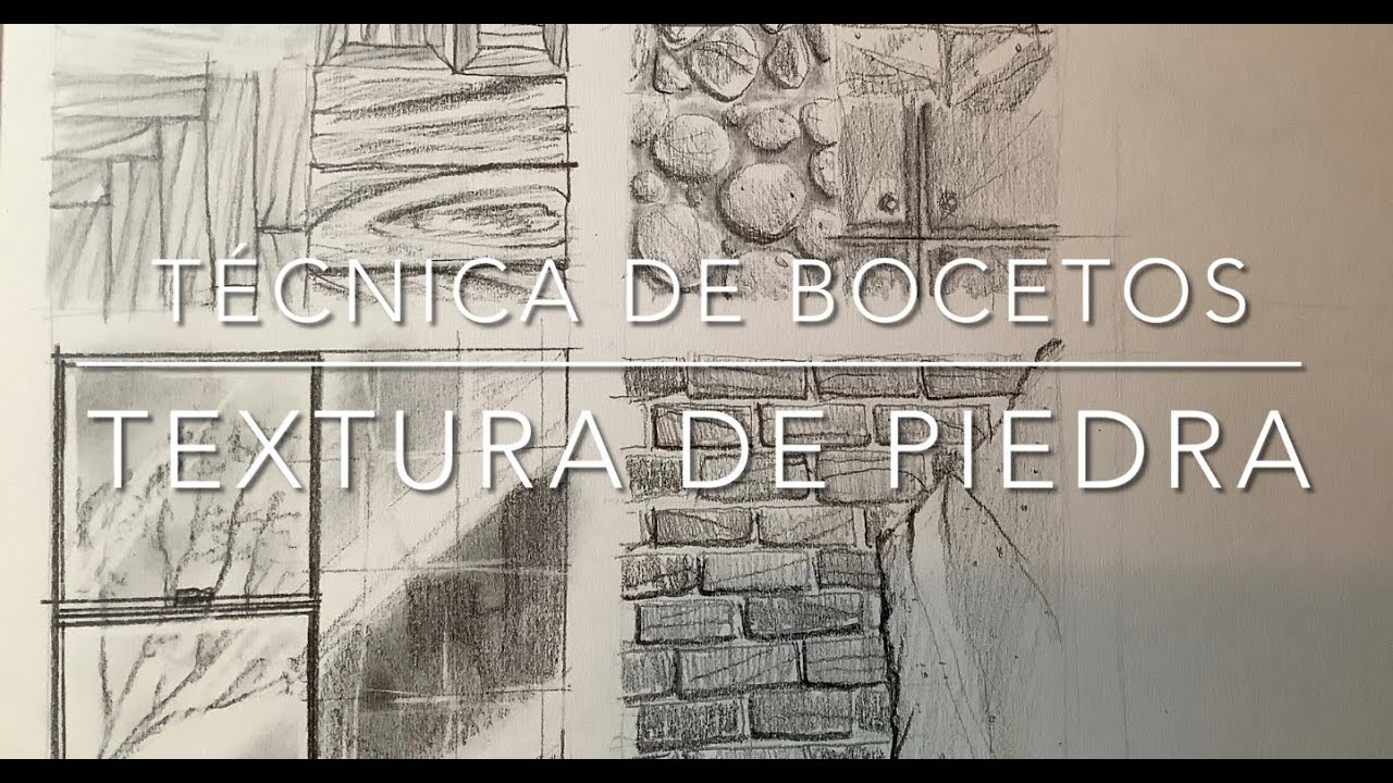 Técnica de bocetos: textura de piedra. - YouTube