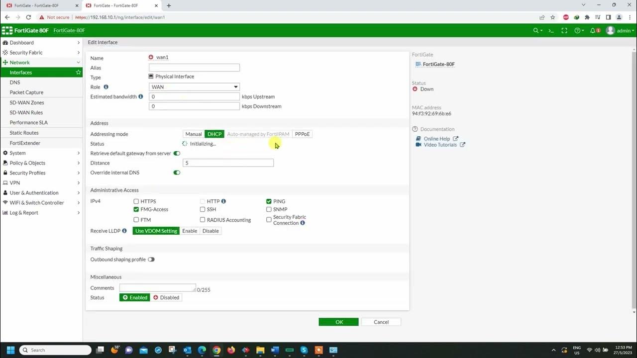 FortiGate Firewall Basic Configuration Guide | Basic Configuration ...