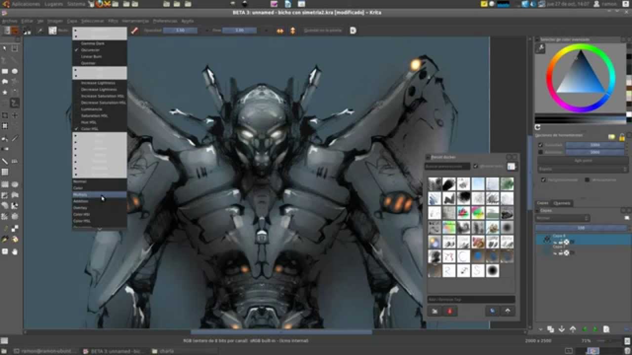 Robot Sketching in Krita 2.4 Beta 4. Video for Slun11 - YouTube