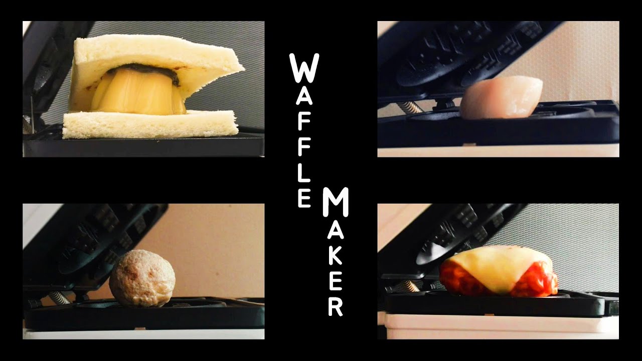 4 foods with Waffle Maker - YouTube