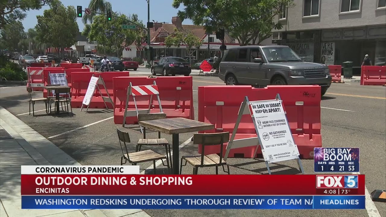 Outdoor Dining And Shopping Comes To Encinitas - YouTube