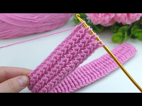 New!!!' Step-by-Step Tunisian Crochet Bandana Bag Strap | Red & White Easy Tutorial. 