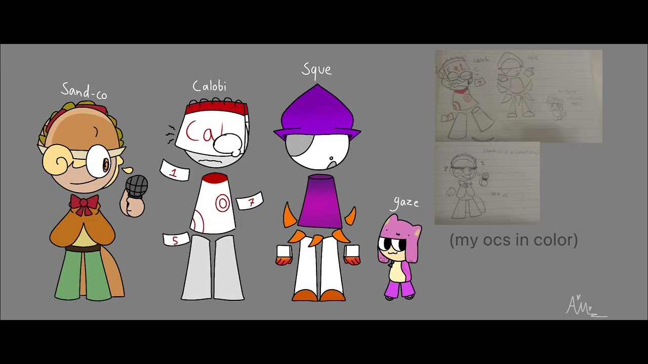 my sketch ocs in color (epic) - YouTube