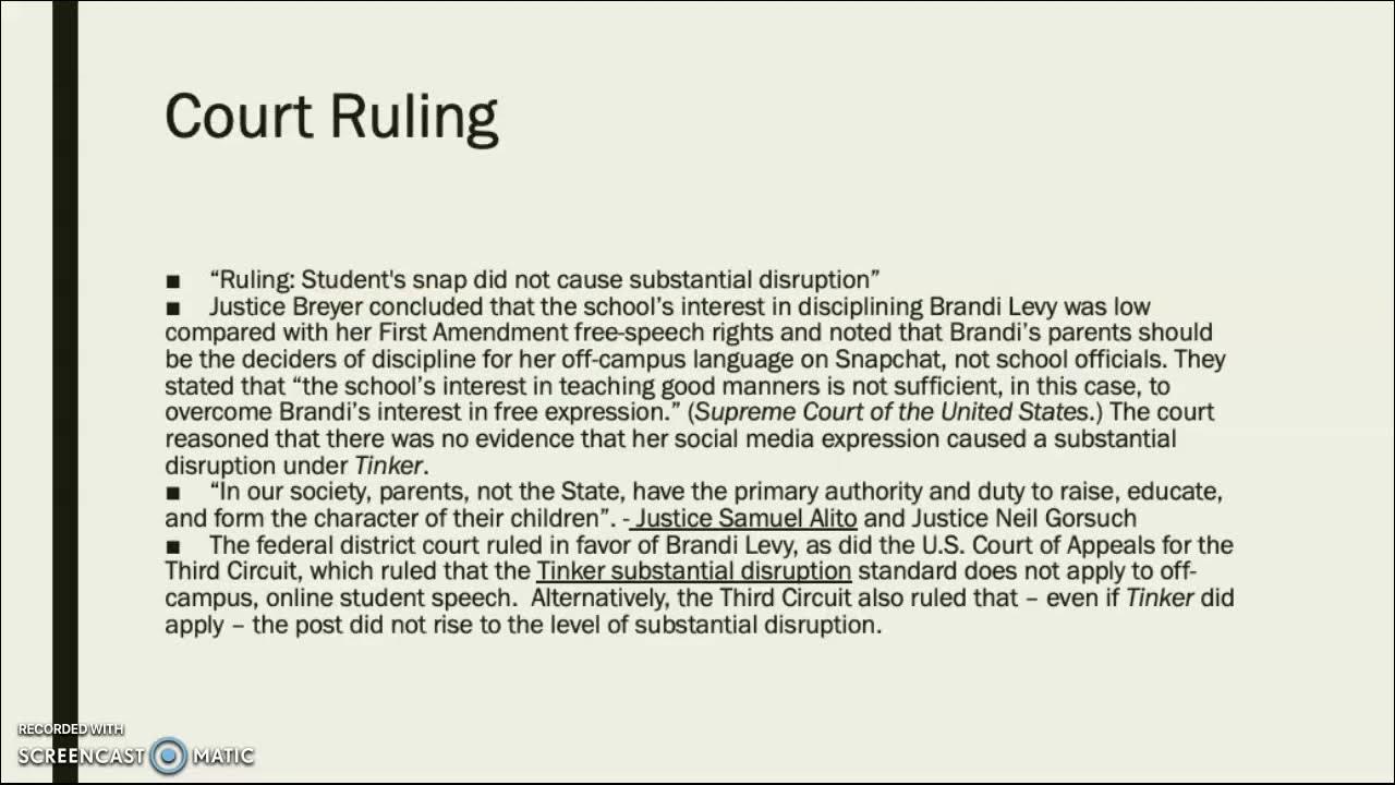 Mahanoy School District v. BL - YouTube