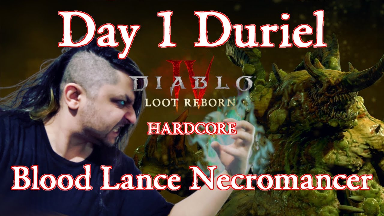 Echo of Duriel Boss Fight vs Blood Lance Necromancer 📅Day1 #DiabloIV Season 4 Hardcore - YouTube