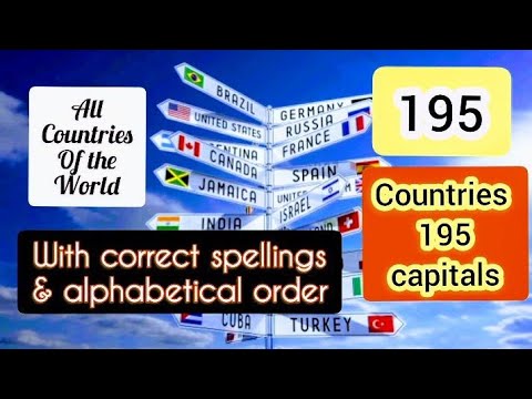Total Countries of the World || 195 Countries with their Capitals ...