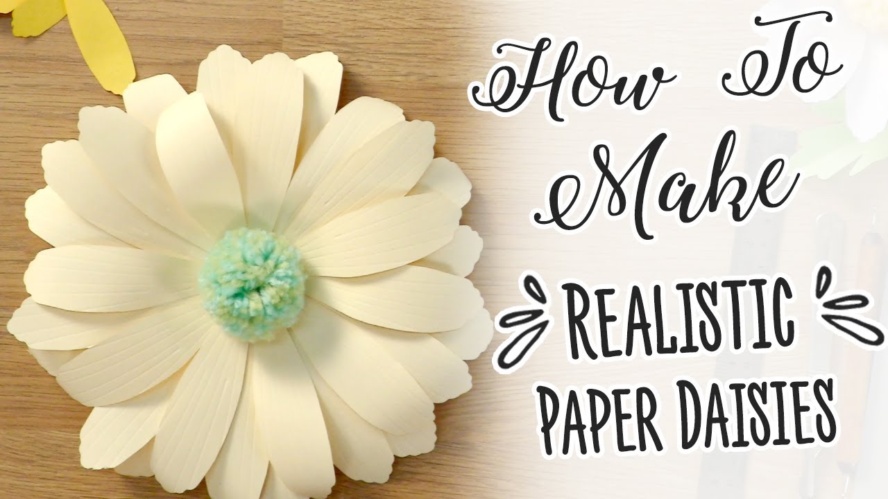 How To Make Paper Daises - YouTube
