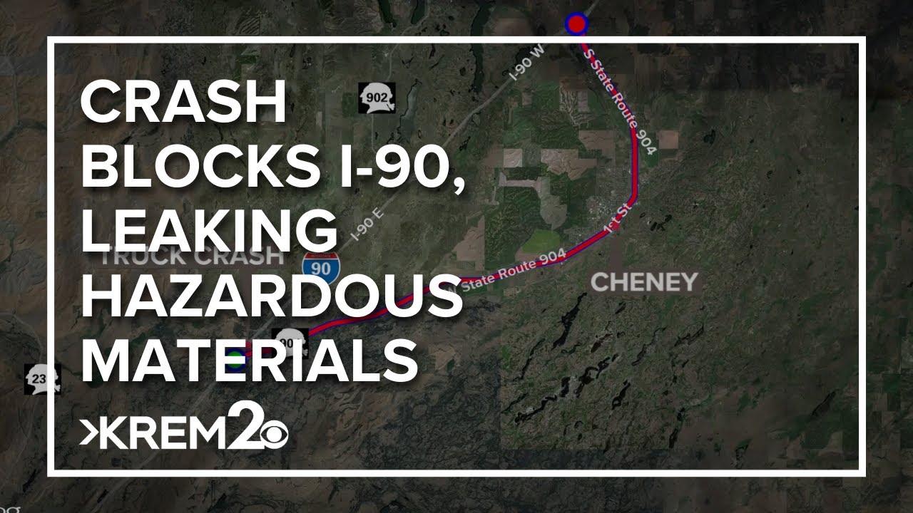 I-90 blocked in both directions after semi-truck crash near Tyler - YouTube