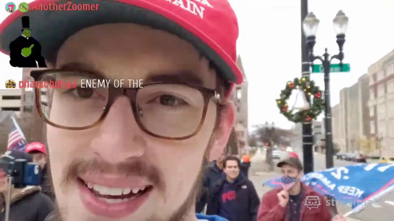 Nick Fuentes & John Doyle March around Michigan Capitol (Jaden McNeil's ...